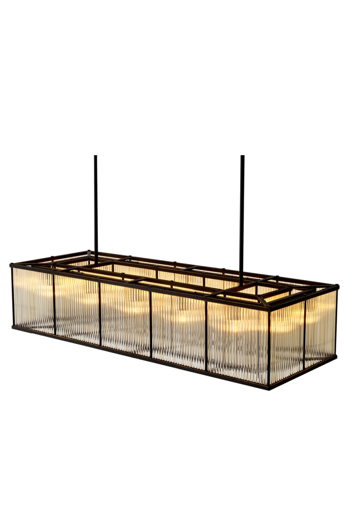 Glass Rods Rectangular Chandelier | Eichholtz Bernardi | OROA