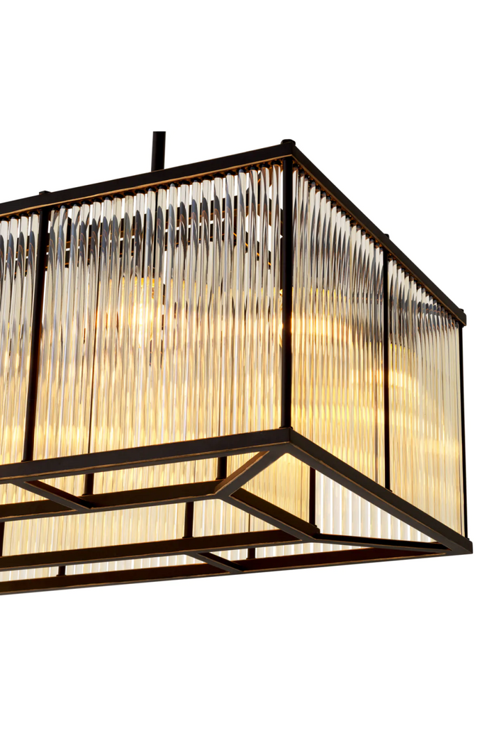 Glass Rods Rectangular Chandelier | Eichholtz Bernardi | OROA