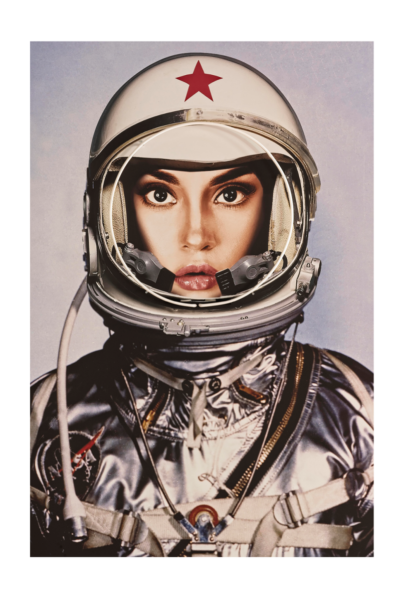 Silver NASA Space Neon Art Print - Andrew Martin Space Girl | OROA