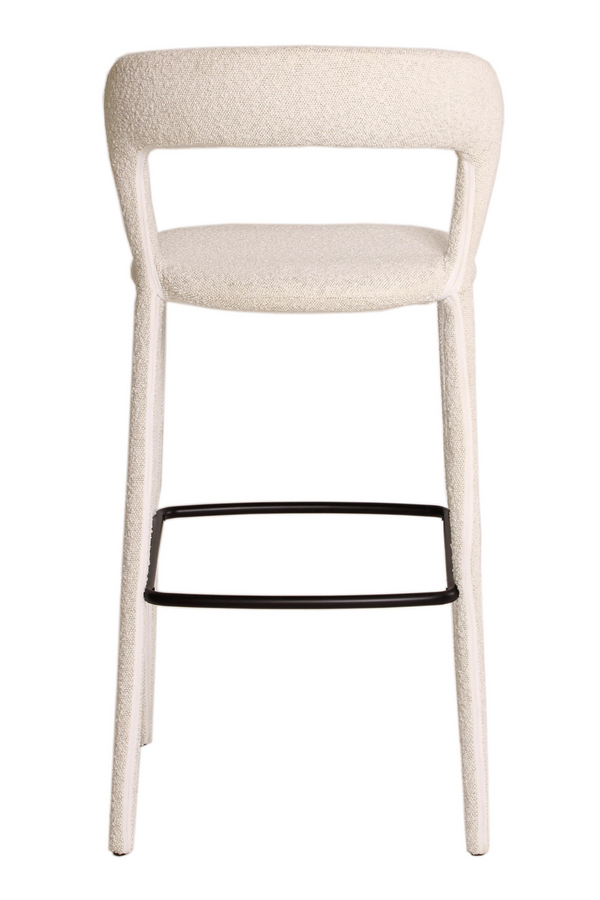 Off-White Bouclé Bar Stool | Andrew Martin Mian | Oroa