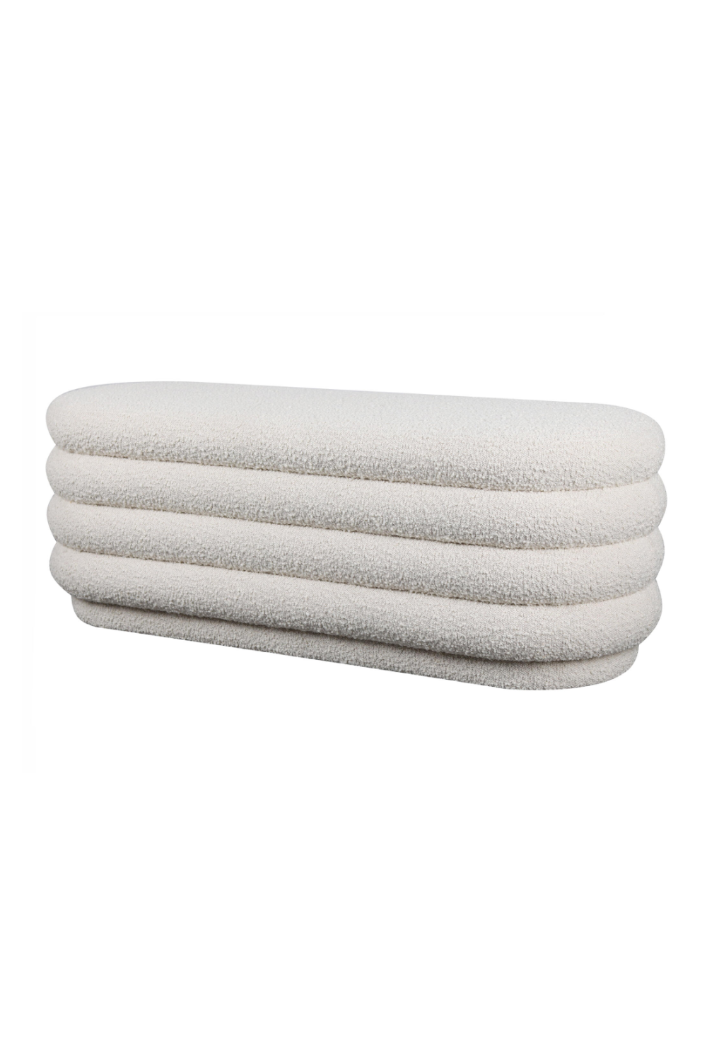 Cream Boucle Modern Bench | Andrew Martin Dura
