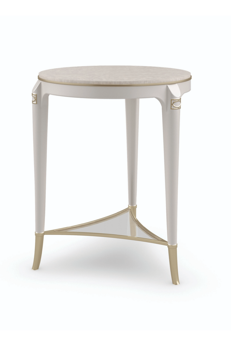 Cream Round Modern Side Table | Caracole Matched Up | OROA