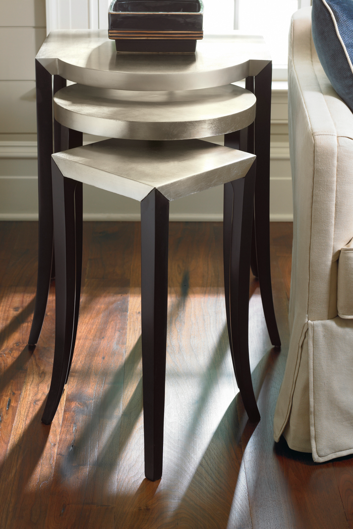 Silver Leaf Nesting Side Tables (3) | Caracole Out & About | OROA