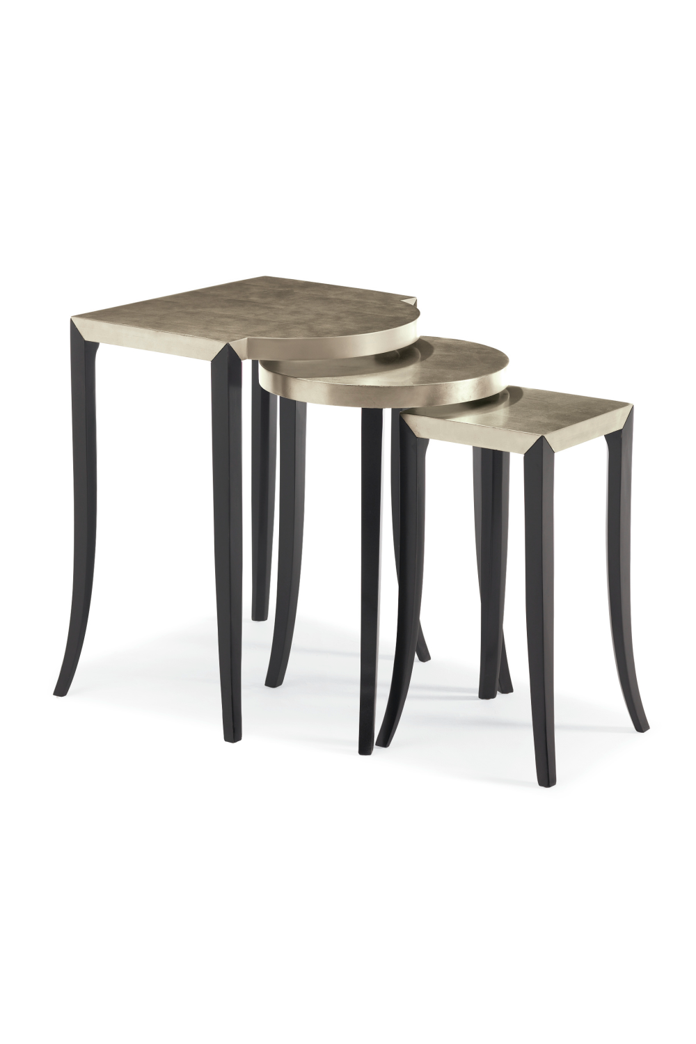 Silver Leaf Nesting Side Tables (3) | Caracole Out & About | OROA