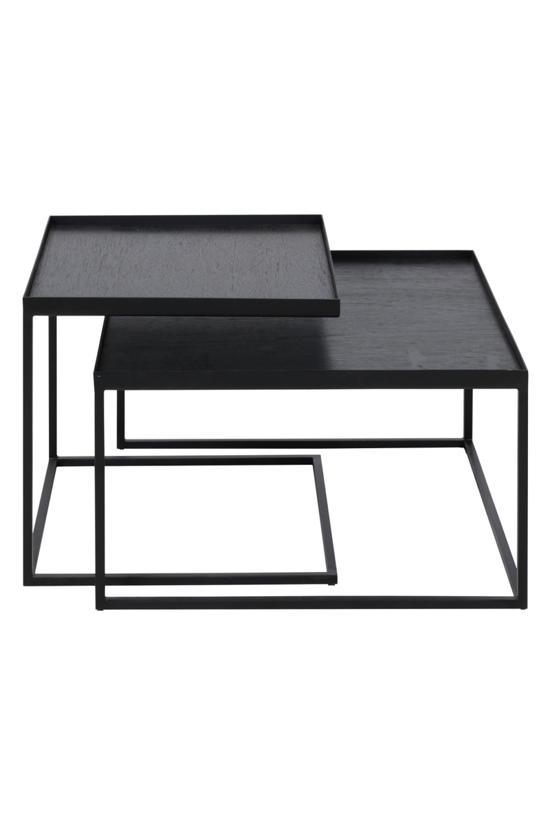 Black Nesting Coffee Tables (2) | Ethnicraft Square Tray | Oroa – OROA.COM