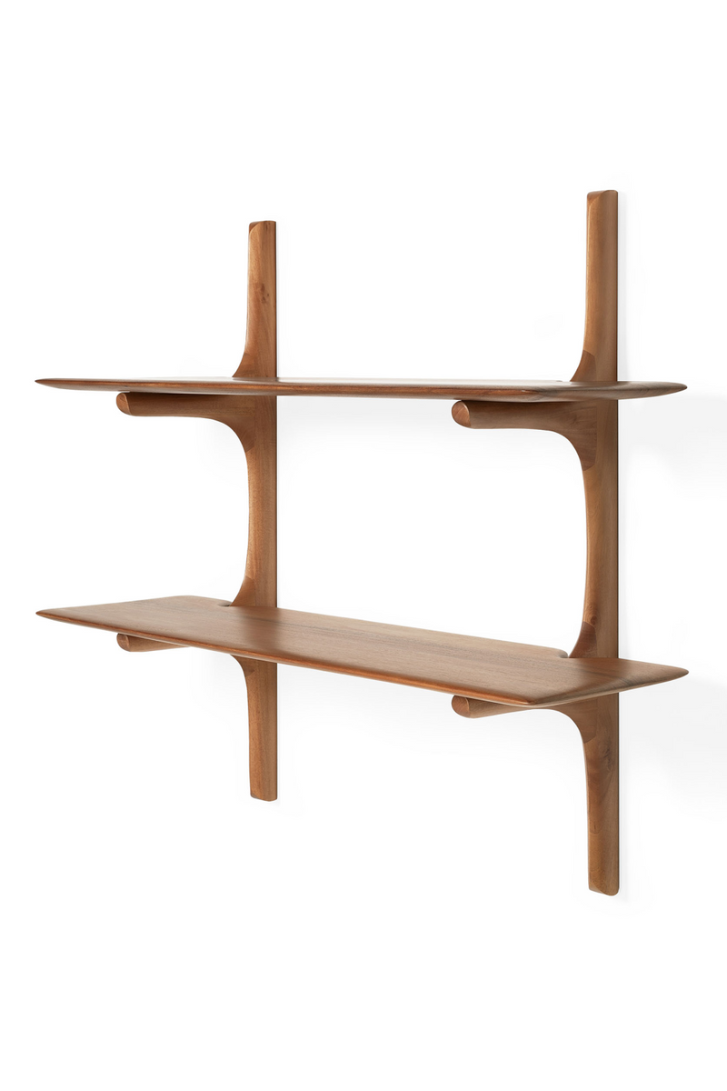 Varnished Mahogany Wall Shelf | Ethnicraft PI | OROA