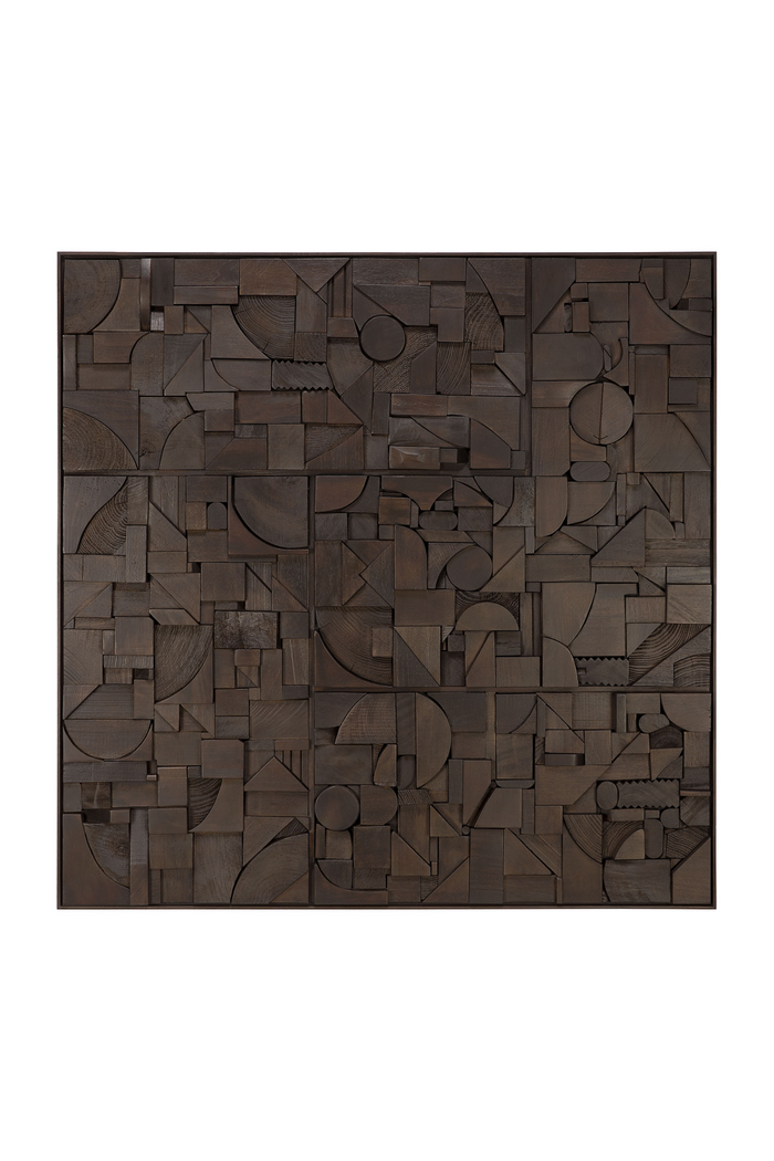 Square Puzzle Wall Art | Ethnicraft Bricks | OROA