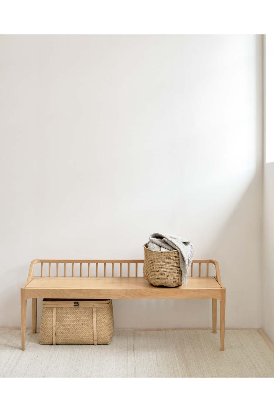 Modern Nordic Oak Bench | Ethnicraft Spindle | OROA