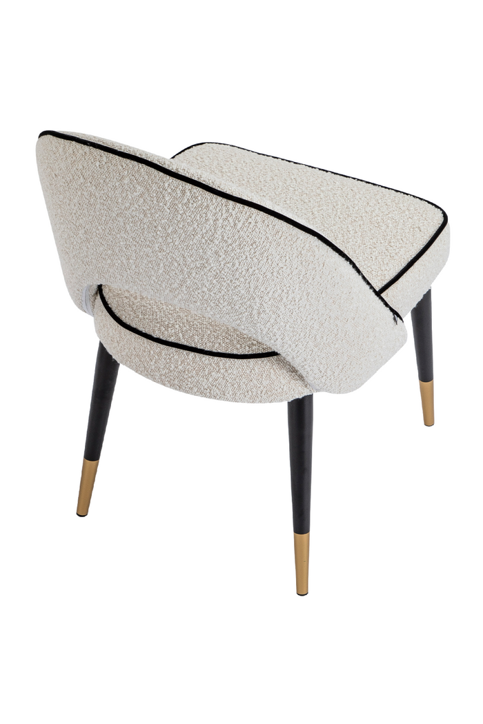 White Boucle Piped Dining Chair | Liang & Eimil Yves | Oroa