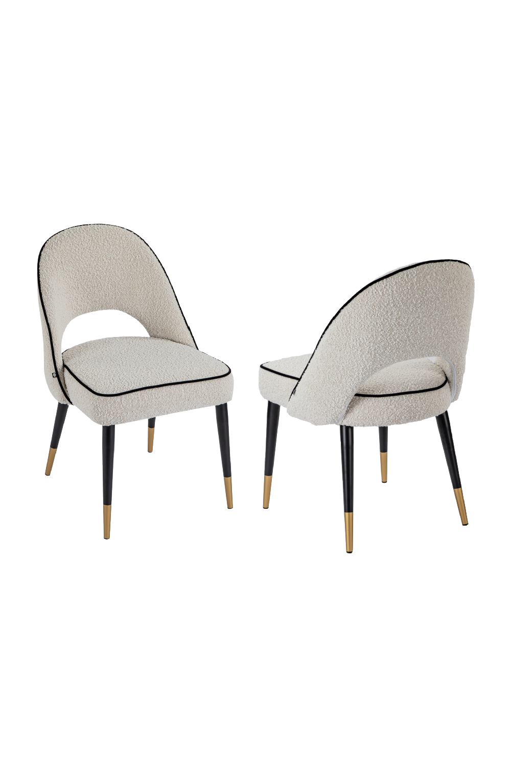 White Boucle Piped Dining Chair | Liang & Eimil Yves | Oroa