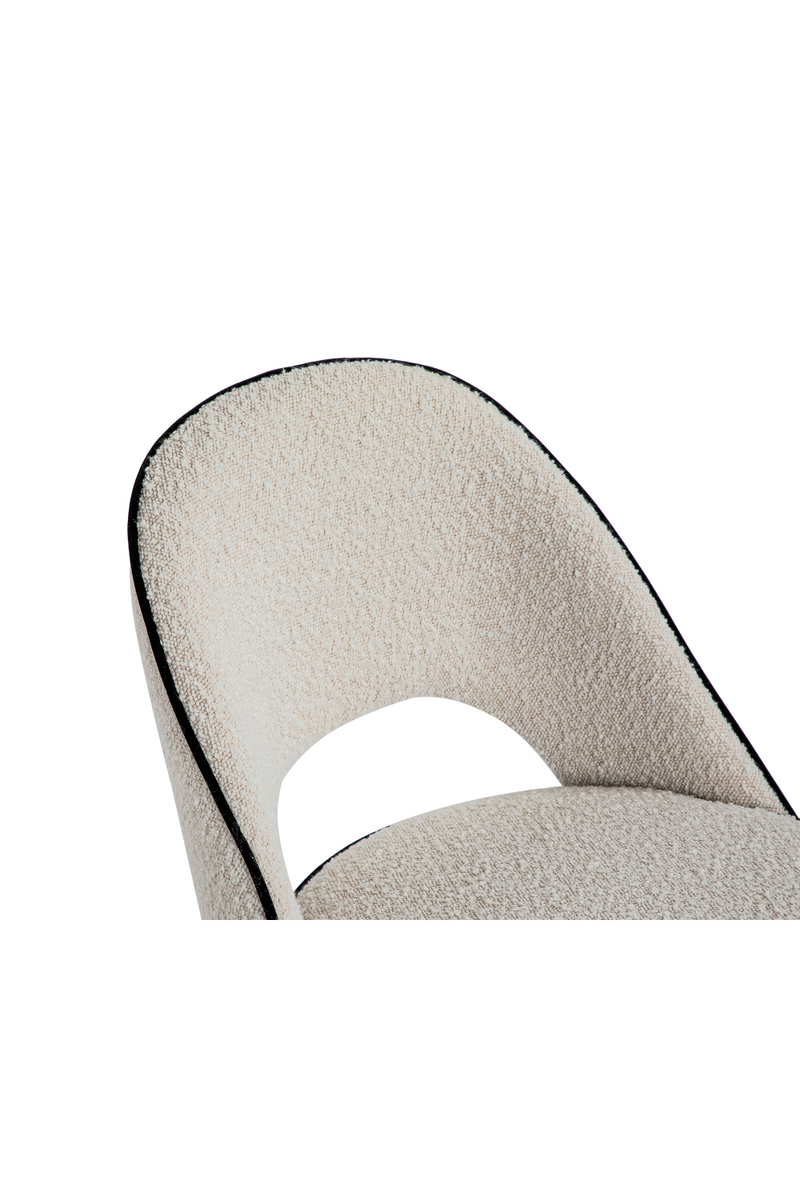 White Boucle Piped Dining Chair | Liang & Eimil Yves | Oroa – OROA.COM